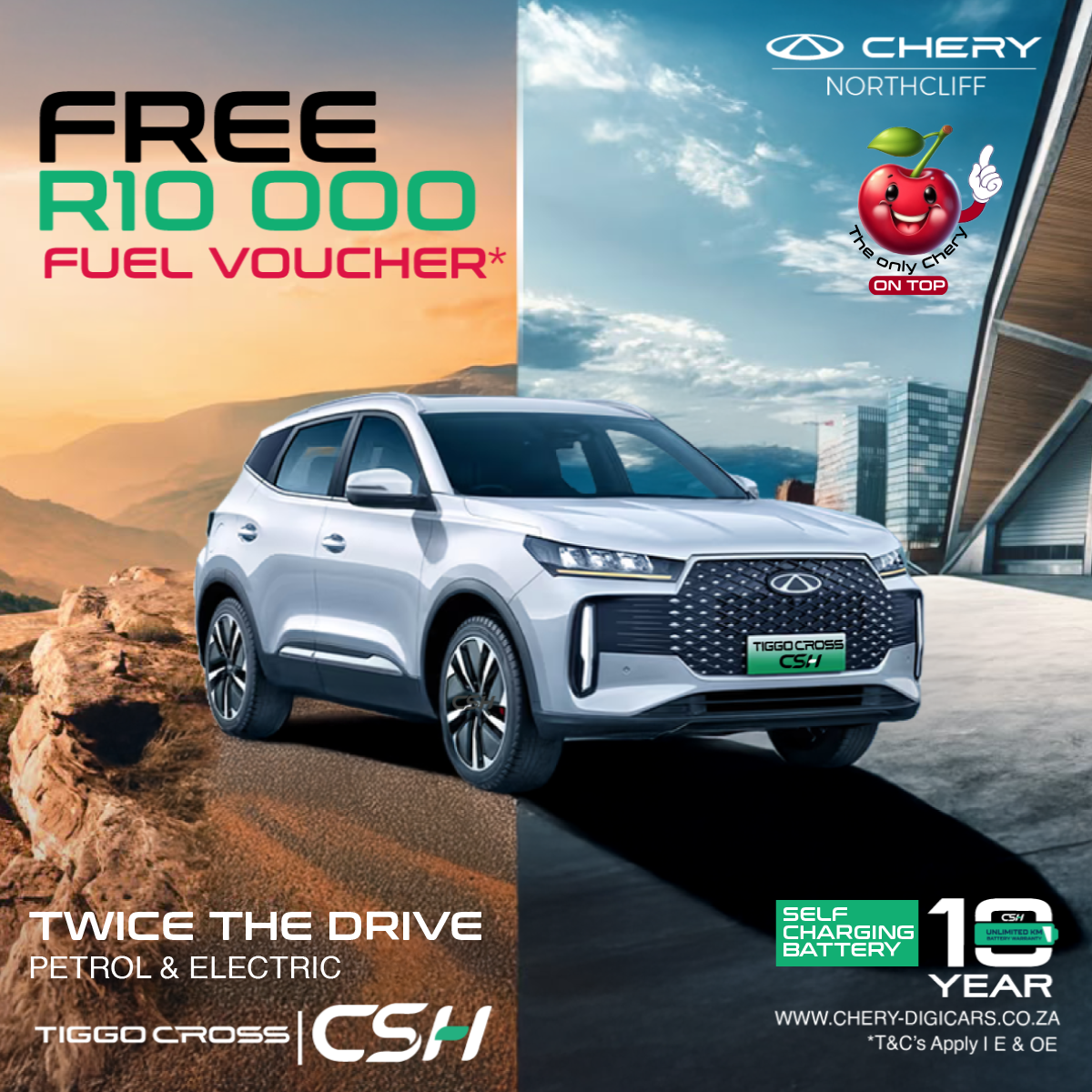 Free R10 000 Fuel Voucher - Tiggo Cross CSH